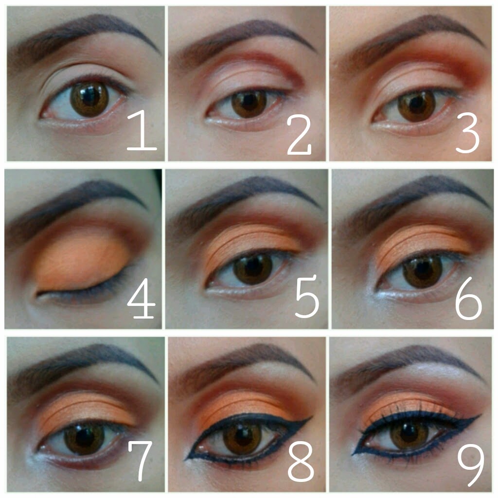 make up lover me: Tutorial : Simple Orange Eye Makeup